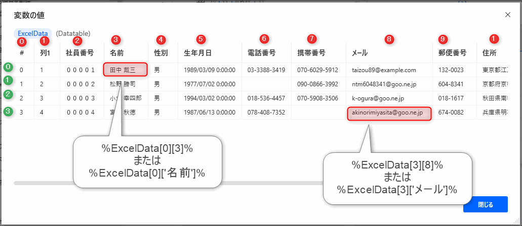 【初心者向け】PADでExcel操作。DataTable型変数について！